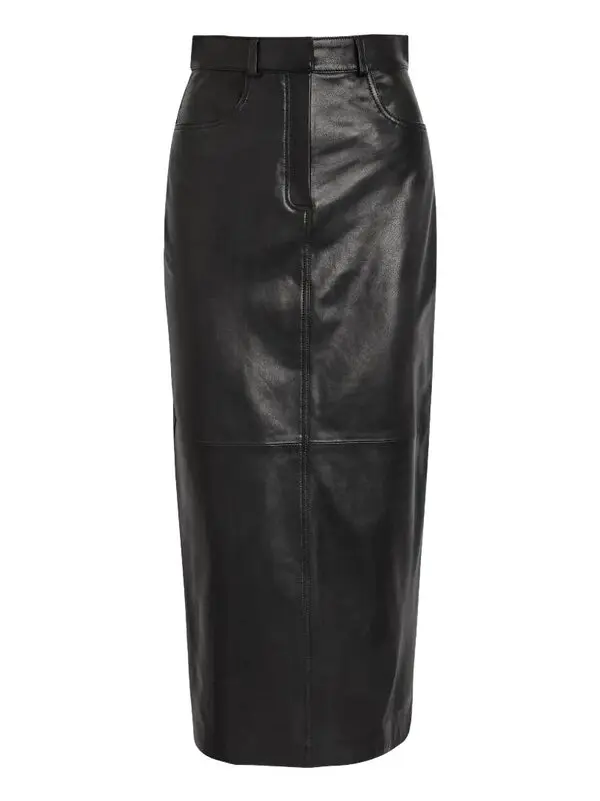 Nour Hammour Ghalia Panelled Midi Skirt - Black