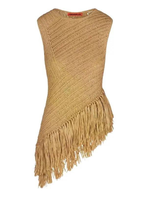 SIMONMILLER Crochet Fringe Top - Neutrals