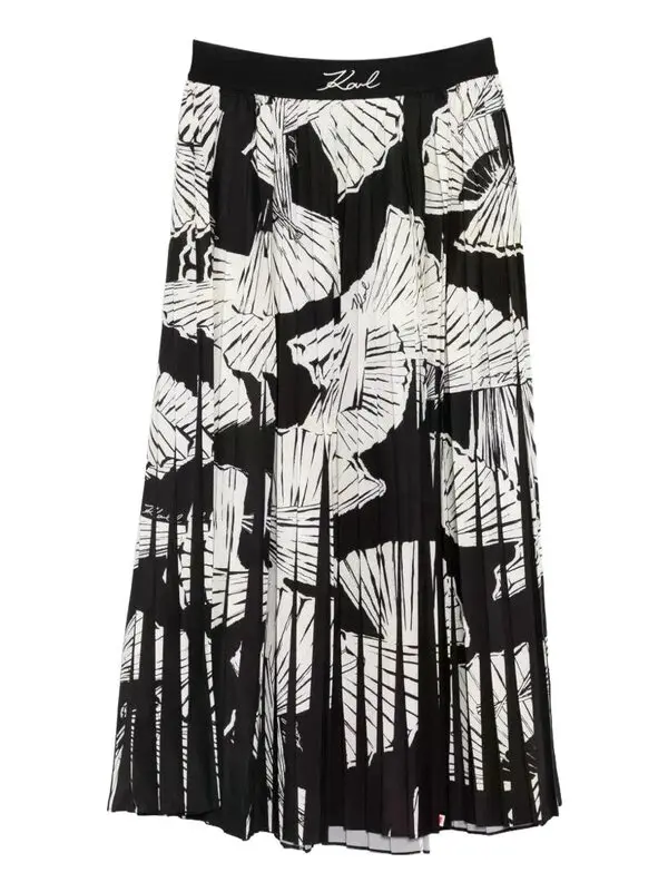Karl Lagerfeld Commercial Midi Skirt - Black