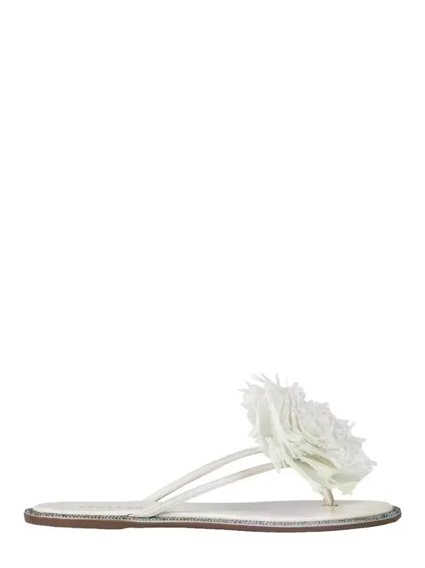 LE SILLA Floral Detail Flat Sandals - White