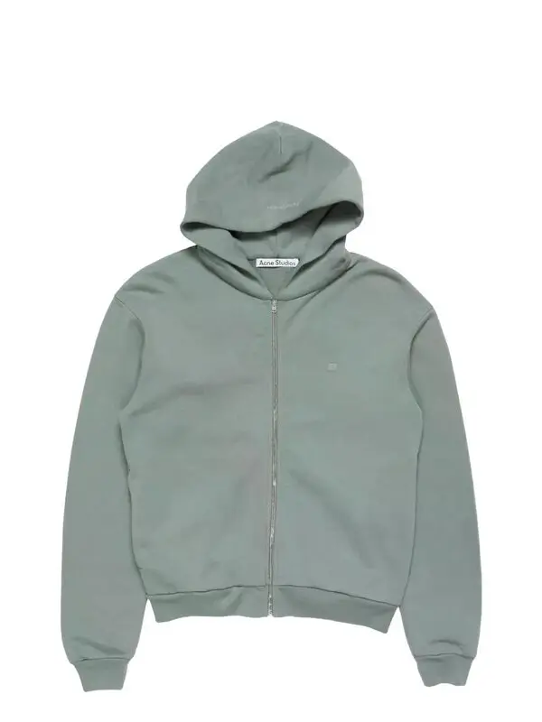 Acne Studios Hooded Zip Sweatshirt - Green