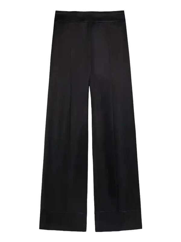 JOSEPH Dijon Palazzo Pants With Back Slit Pockets - Black