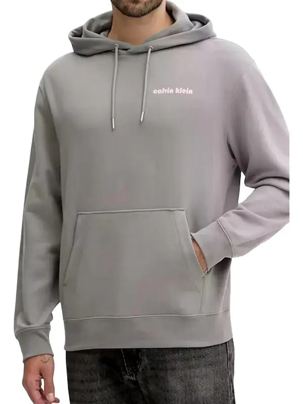 Calvin Klein Logo-print Hoodie - Grey
