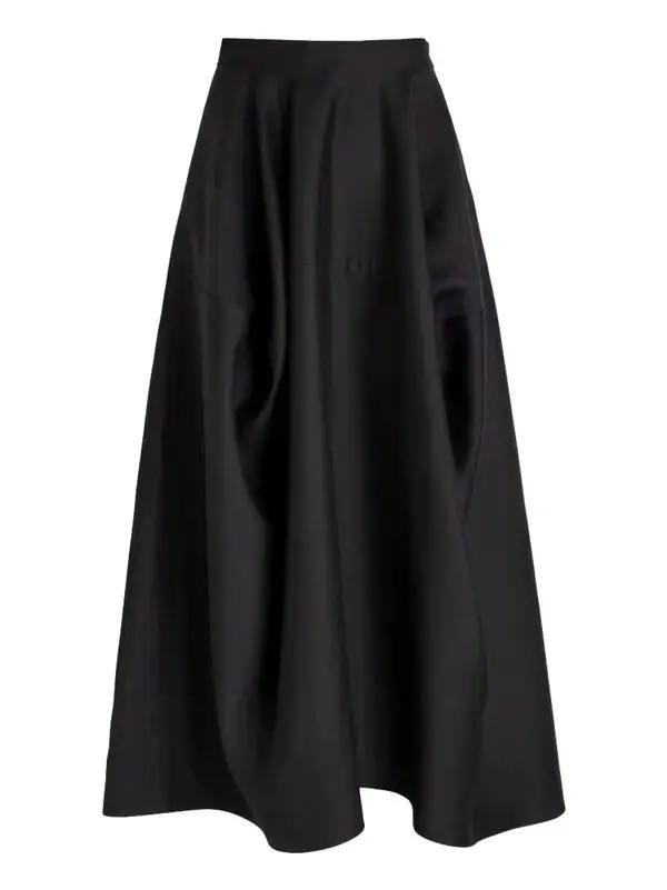 HEIRLOME Emilia Flared Maxi Skirt - Black