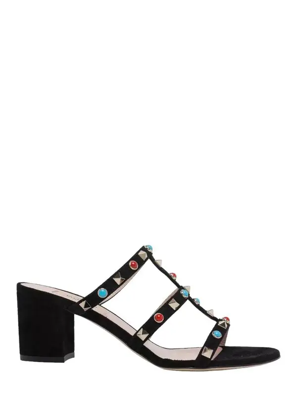 Valentino Garavani Rockstud Heeled Sandals - Black