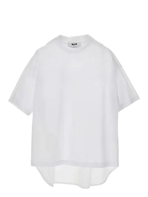 MSGM Mesh Panel T-shirt - White