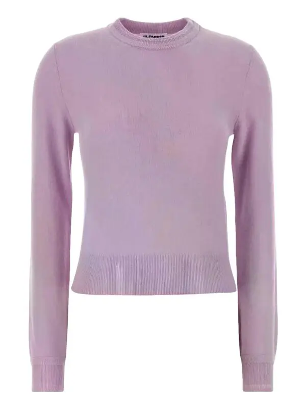 JIL SANDER Crew-neck Wool Sweater - Purple