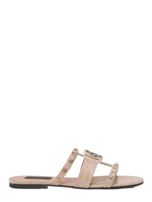 Philipp Plein Hexagon Star-detail Flat Sandals - Neutrals