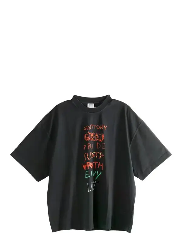 Vetements Print T-shirt - Black