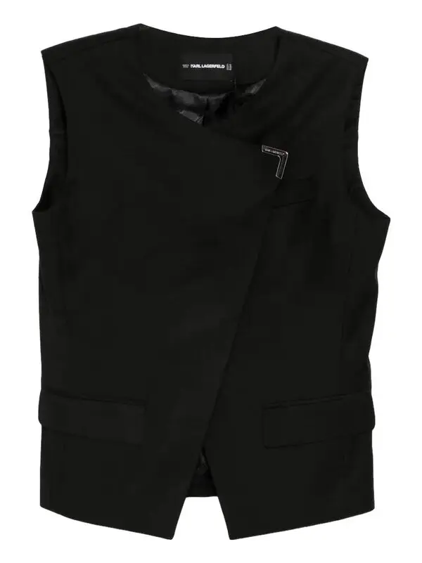 Karl Lagerfeld Logo-plaque Waistcoat - Black