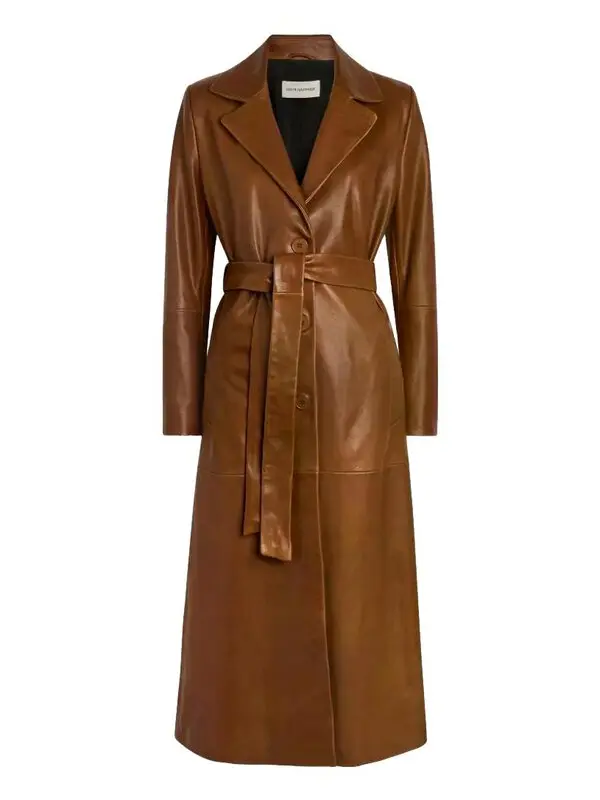 Nour Hammour Scarlett Belted Coat - Brown