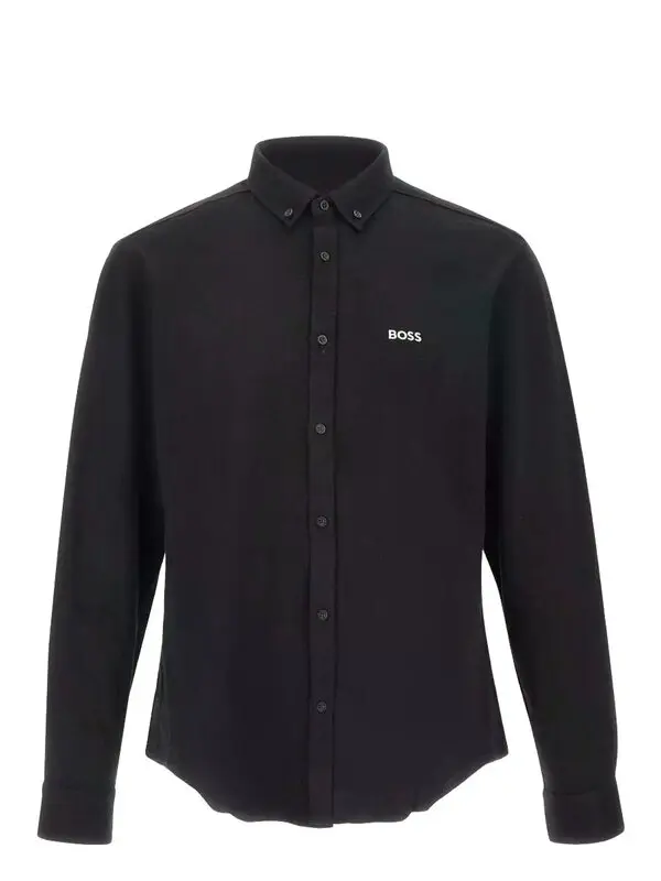 BOSS Logo Button-down Shirt - Black