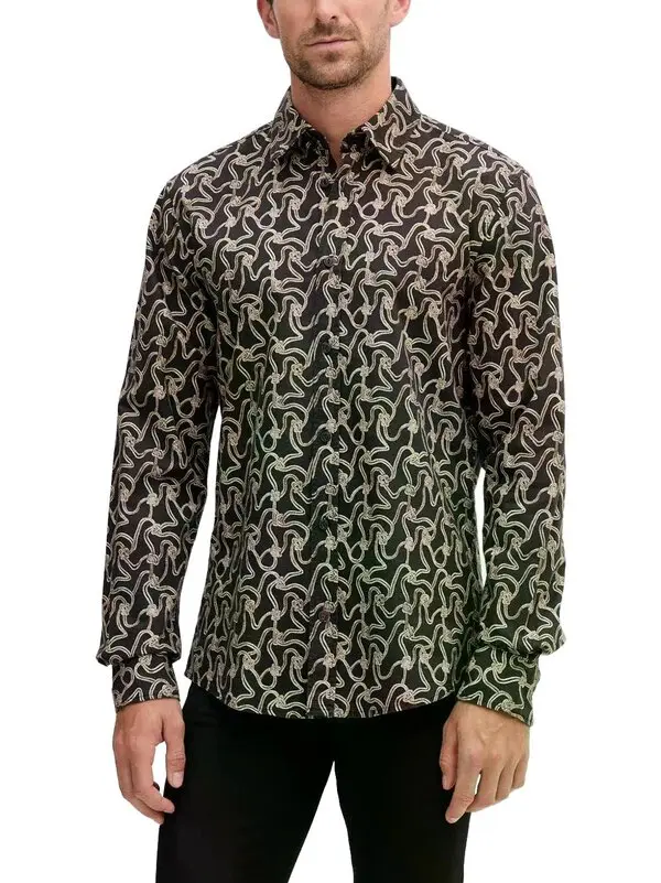 JOOP! Hanson Patterned Shirt - Black