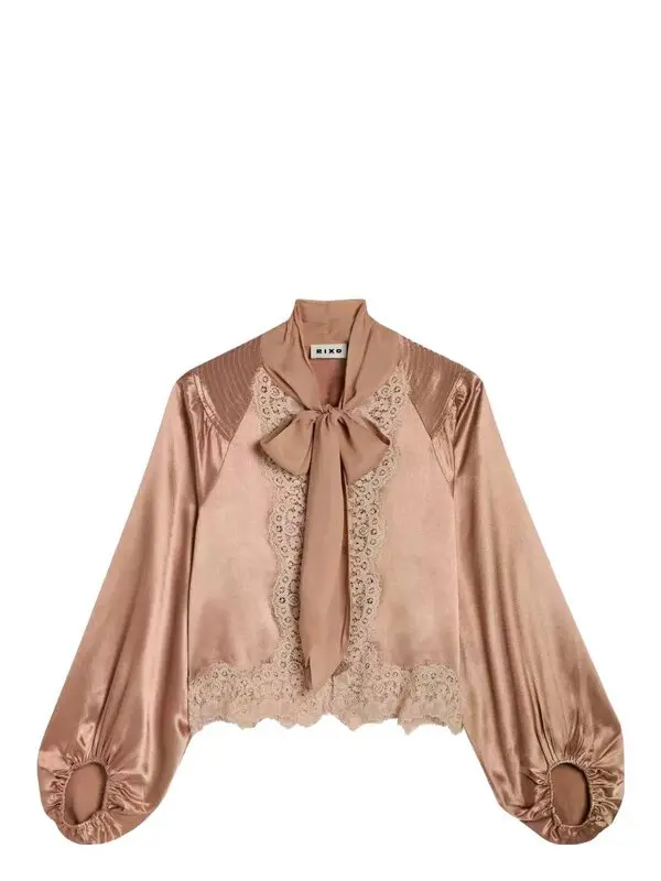 Rixo Nalani Lace-trimmed Blouse - Neutrals