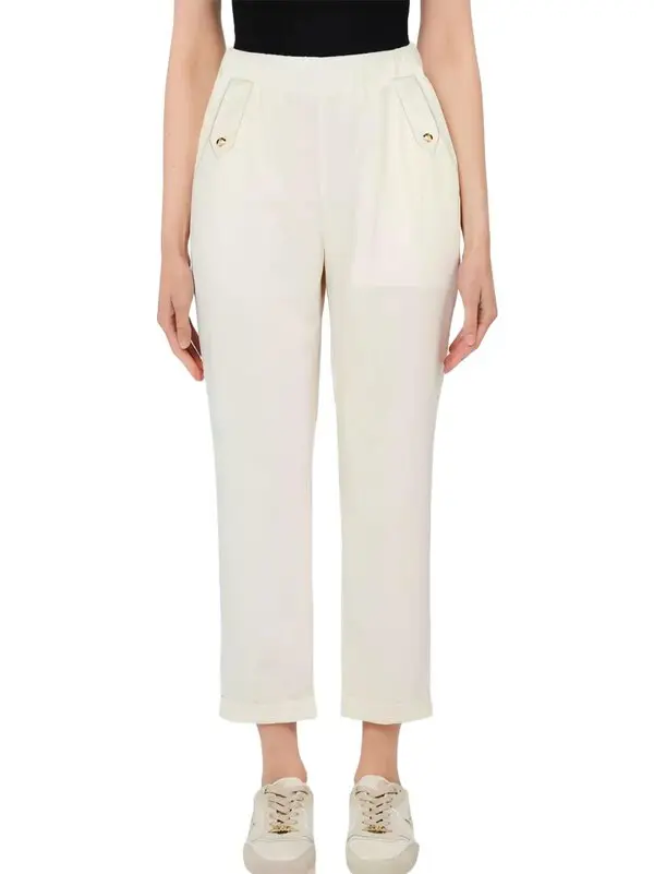 Liu Jo Cropped Trousers - White