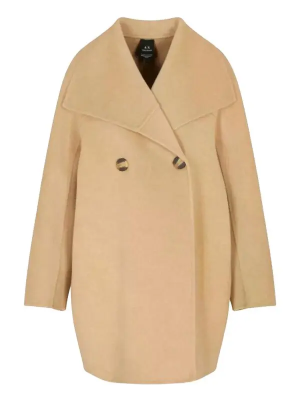 Armani Exchange Double-breasted Coat - Neutrals
