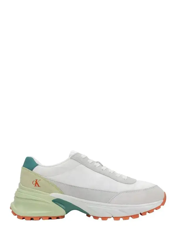 Calvin Klein Suede Sneakers With Logo Detail - White