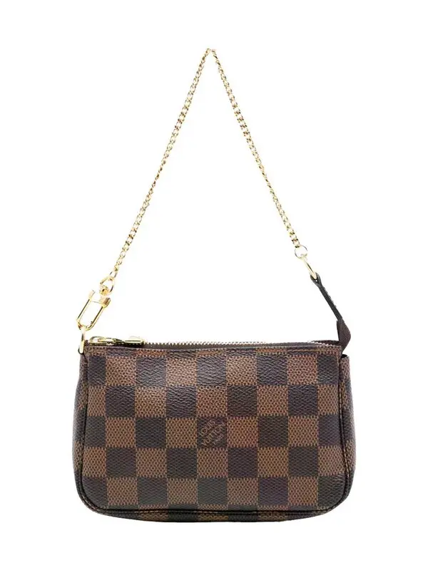 LOUIS VUITTON 2014 Damier Ebene Mini Pochette Accessoires - Brown