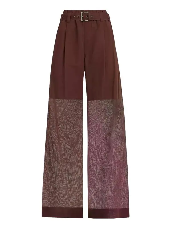Brunello Cucinelli Belted Palazzo Pants - Red