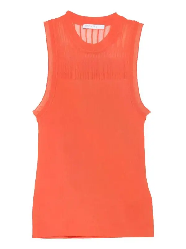 Patrizia Pepe Sleeveless Knit Tank Top - Orange