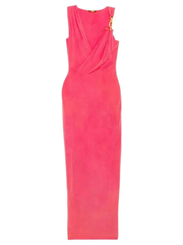Balmain Draped Sleeveless Dress - Pink