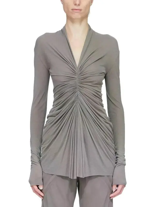 Rick Owens Draped Top - Grey