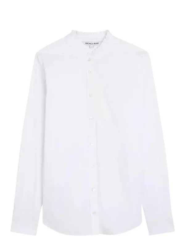 Veronica Beard Bays Frill Buttoned Shirt - White