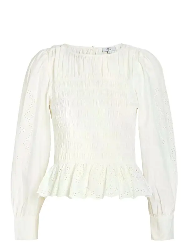 Rails Tabi Broderie-anglaise Top - White