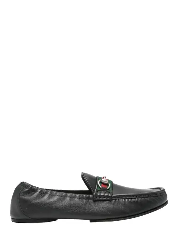 Gucci Horsebit-detail Leather Loafers - Black