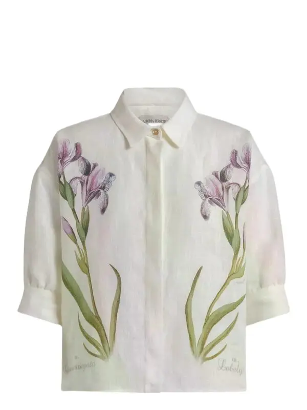 Alberta Ferretti Floral Print Shirt - Neutrals
