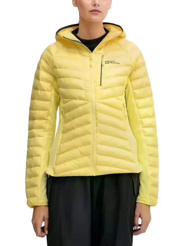 JACK WOLFSKIN Routeburn Hooded Zip Jacket - Yellow