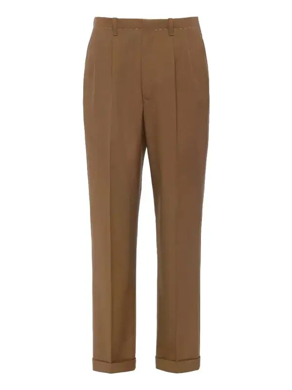 MAISON MARGIELA Pleat Cuffed Trousers - Brown