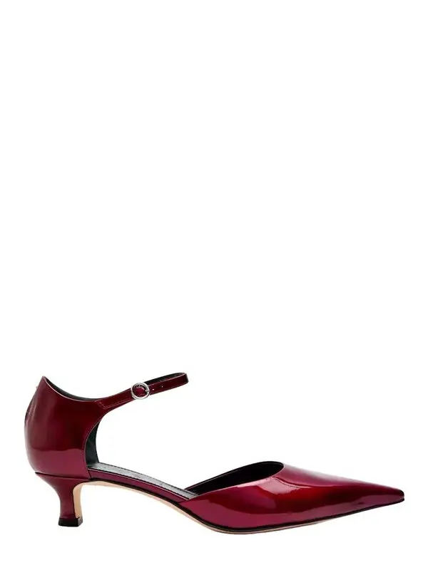 AeydĒ Tillie Pointed Toe Strap Pumps - Red