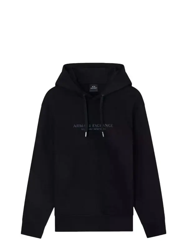 Armani Exchange Logo-detail Hoodie - Black