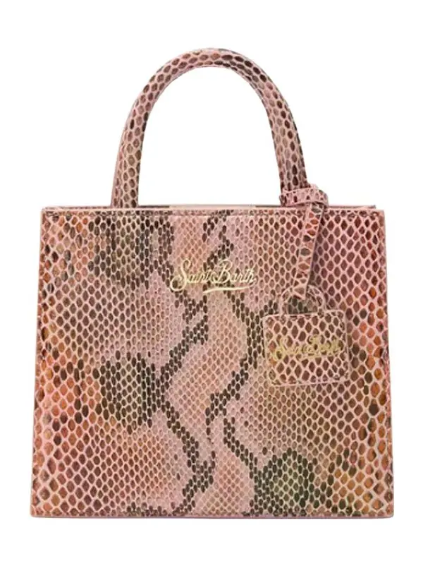 MC2 SAINT BARTH Snake-print Tote Bag - Pink