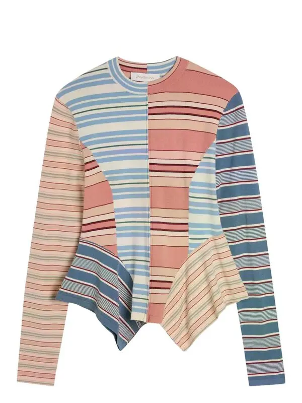 Zimmermann Striped Panelled Top - Neutrals