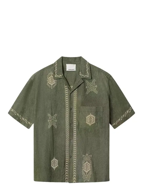 MARANT Zekim Embroidered Shirt - Green