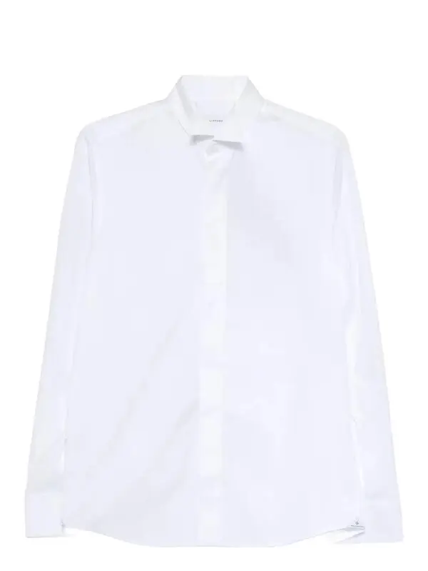 Tagliatore Row Point-collar Shirt - White