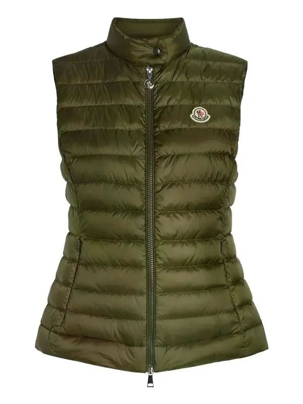 Moncler Zipped Padded Waistcoat - Green