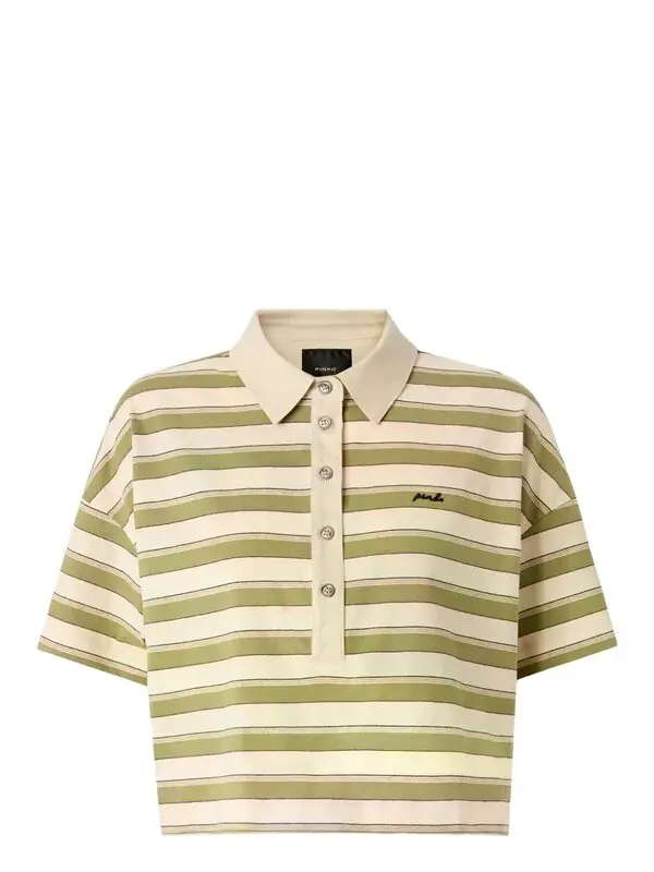 Pinko Striped Polo Shirt - White