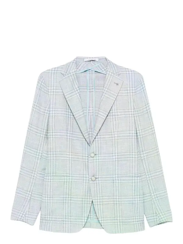 Tagliatore Check Two-button Blazer - Blue
