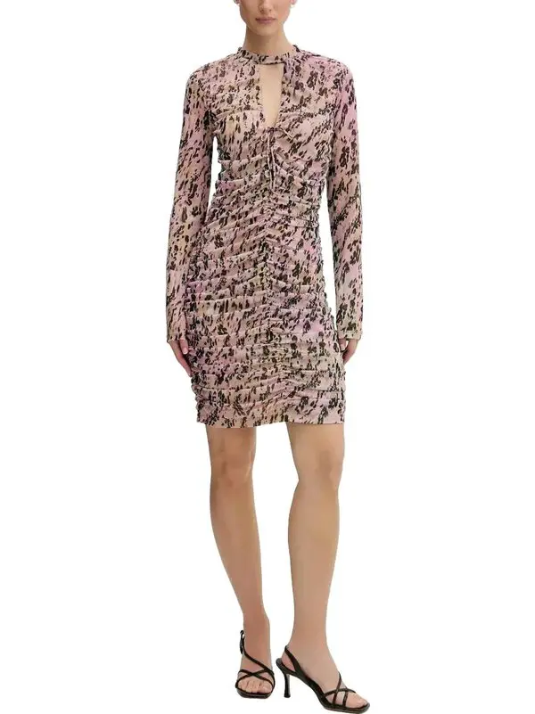 Karl Lagerfeld Gathered Mini Dress - Pink