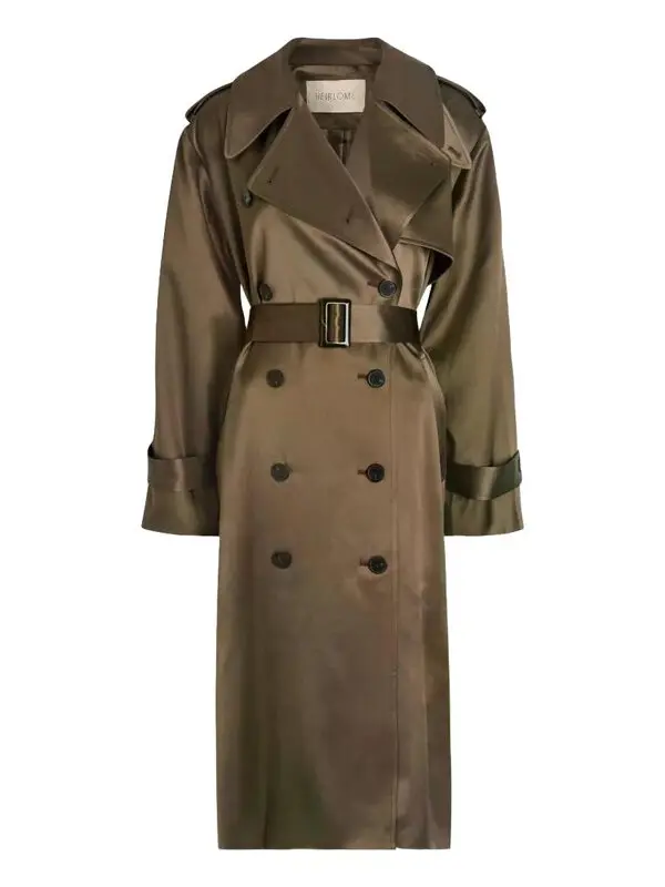 HEIRLOME Maggie Belted Double-breasted Coat - Brown