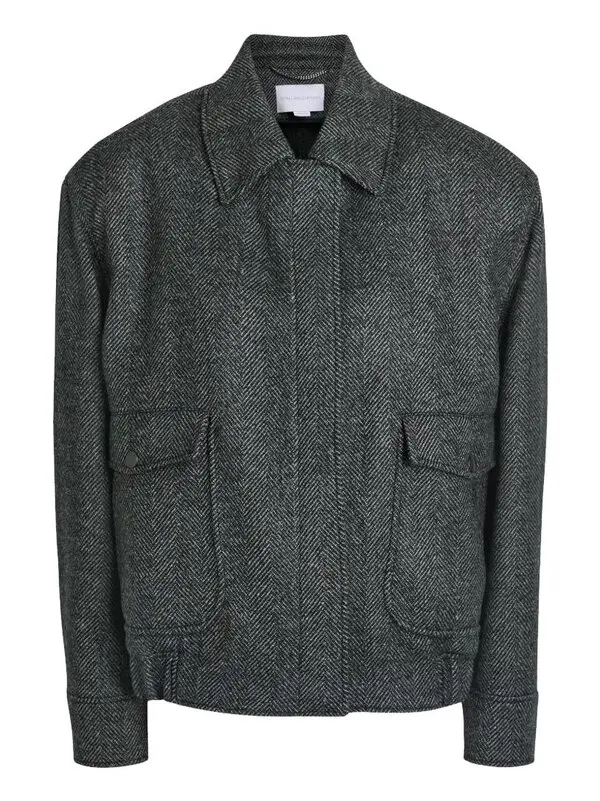 Stella McCartney Flap-pocket Herringbone Jacket - Grey