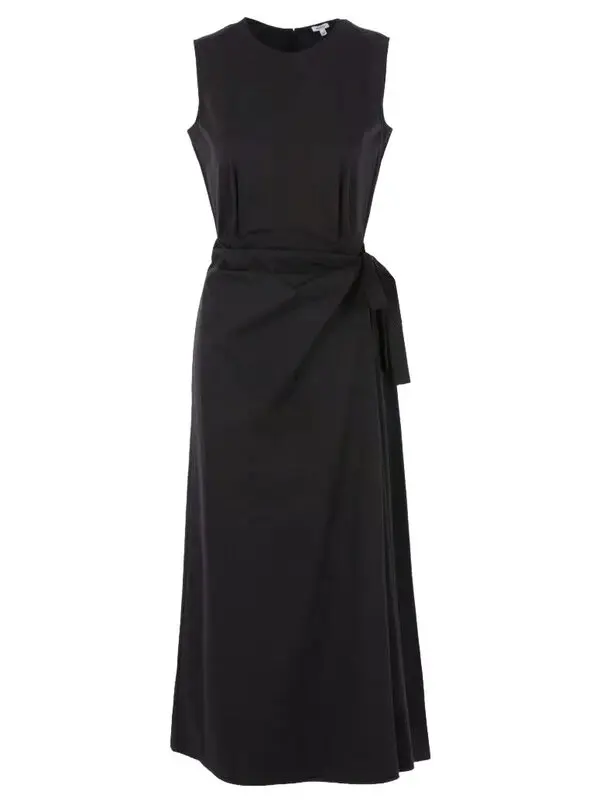 Aspesi Sleeveless Dress With Tie Detail - Black