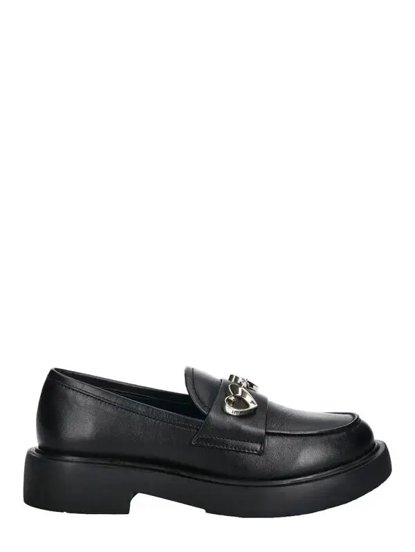 Moschino Heart-detail Loafers - Black