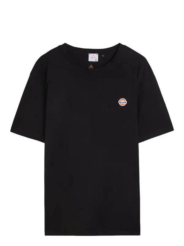 AN-Y1 Logo-embroidered Cotton T-shirt - Black