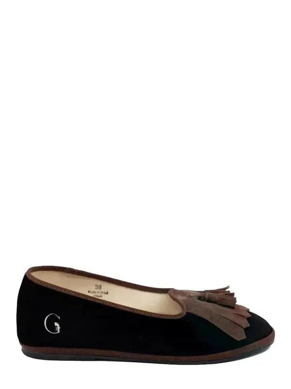 GONDOLINA Falzarego Fringe Tassel Loafers - Black