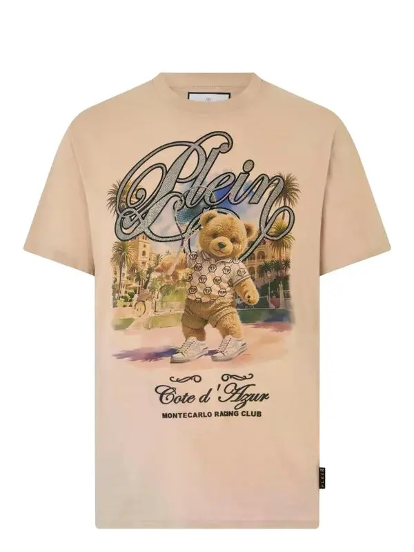 Philipp Plein Teddy Tennis Round-neck T-shirt - Neutrals