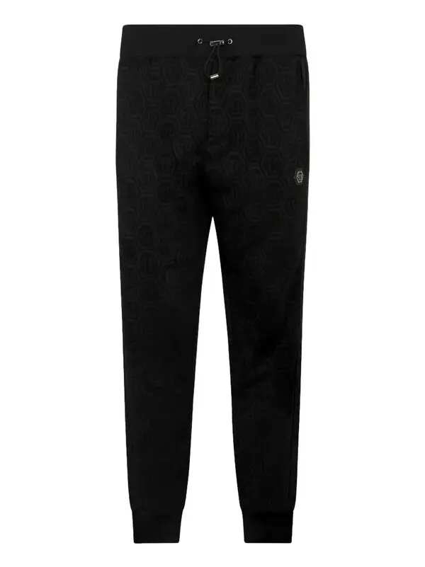 Philipp Plein Monogram Jogger Trousers - Black